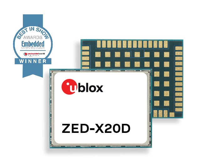 u-blox ZED-X20D GNSS Dual-Antenna Heading Module